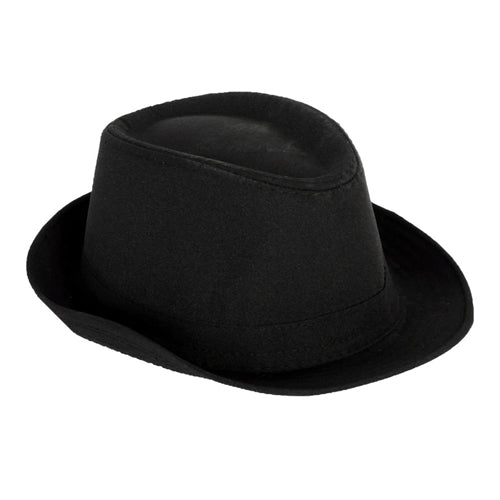 Trilby Hat - Black with Black Band – Upstage Dancewear & Costume Factory