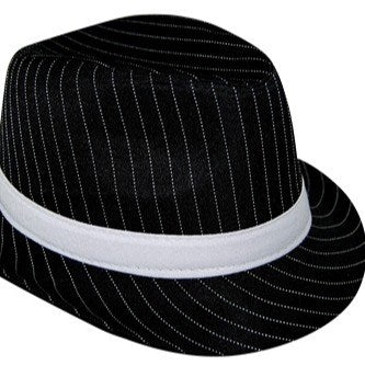 Pinstripe Trilby with White Band – Upstage Dancewear & Costume Factory