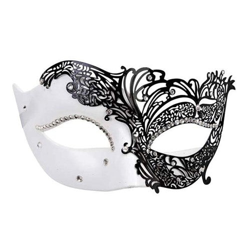 White/Black Filigree Eye Mask – Upstage Dancewear & Costume Factory
